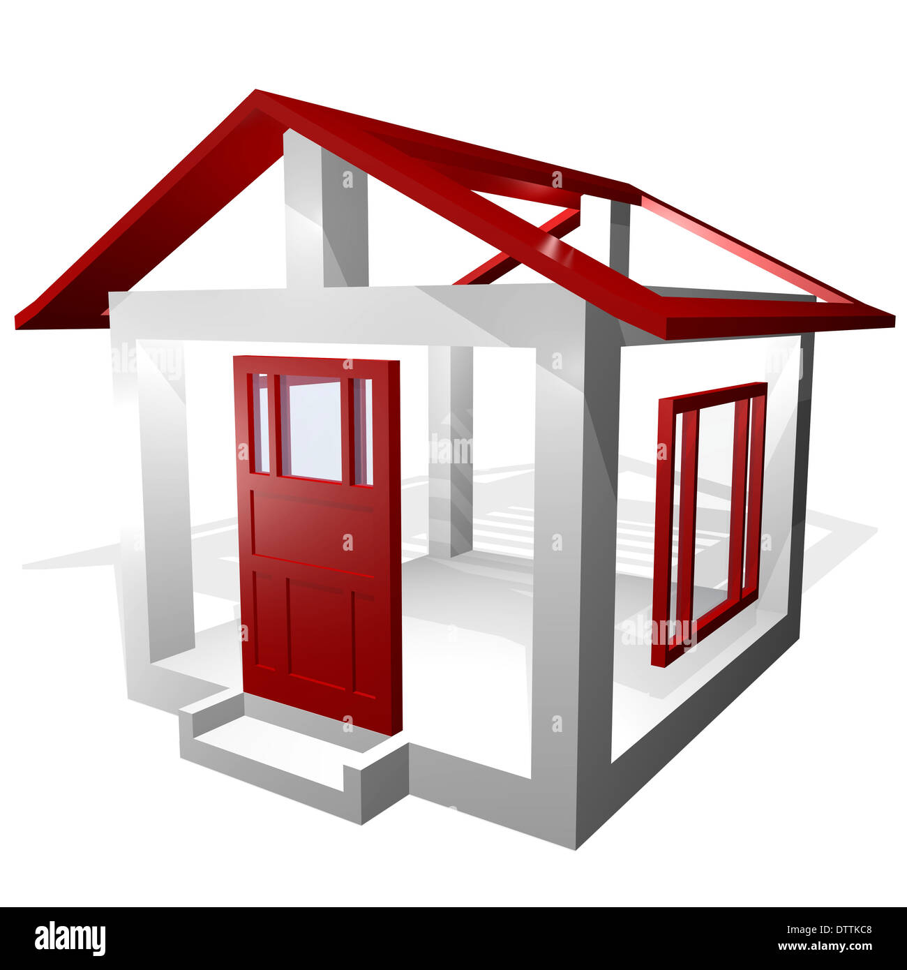 House building or construction concept illustrated with a basic house ...