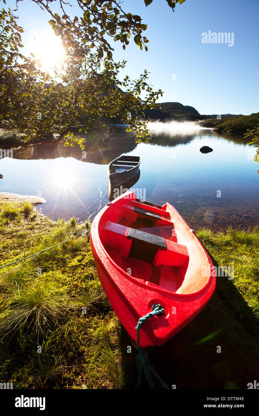 Boat on lake Stock Photo - Alamy