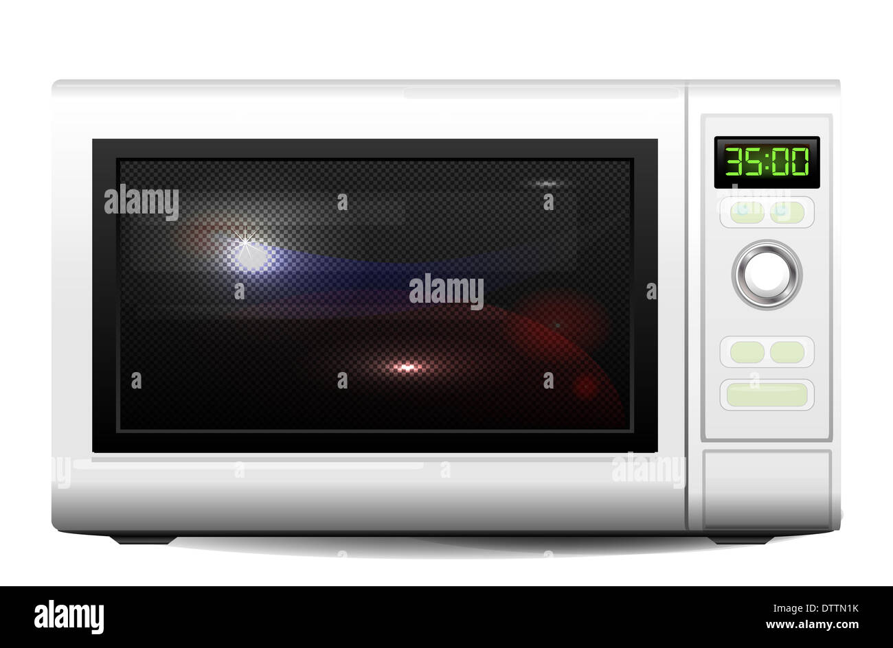 realistic illustration of the microwave oven Stock Photo - Alamy