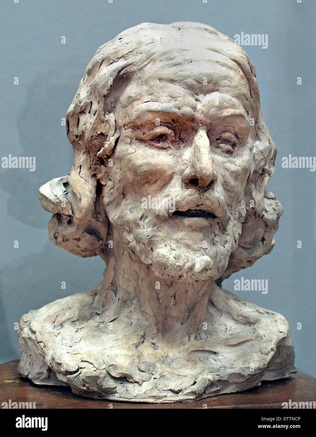 The head of John the Baptist 1878 Auguste Rodin 1840-1917 France Stock ...