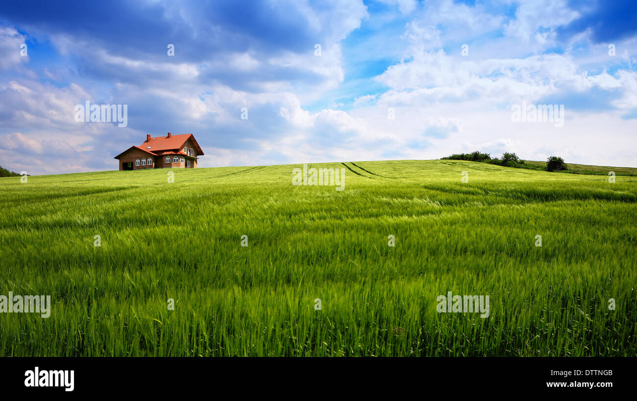 House on sky landscape hi-res stock photography and images - Alamy