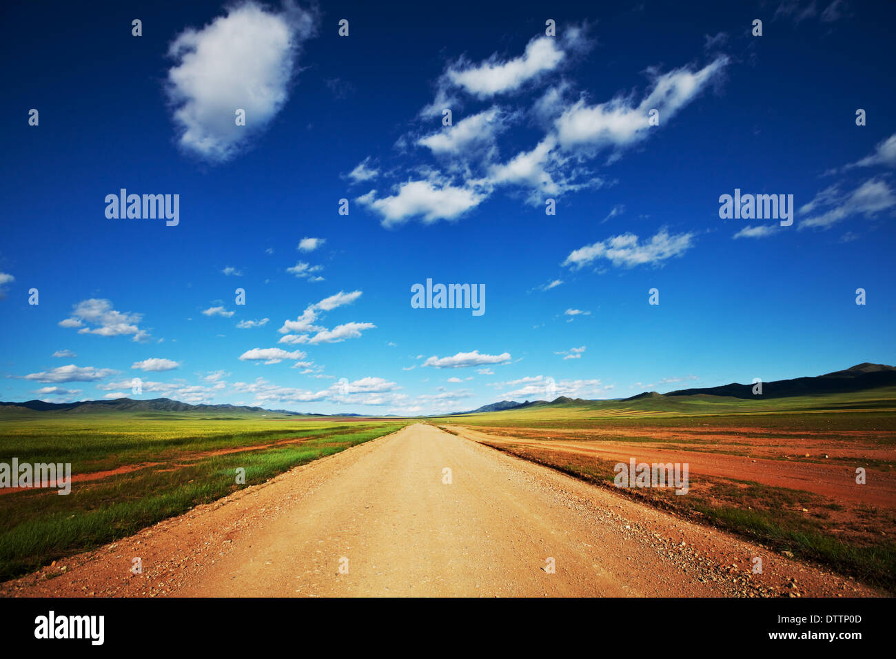 Road in field Stock Photo - Alamy
