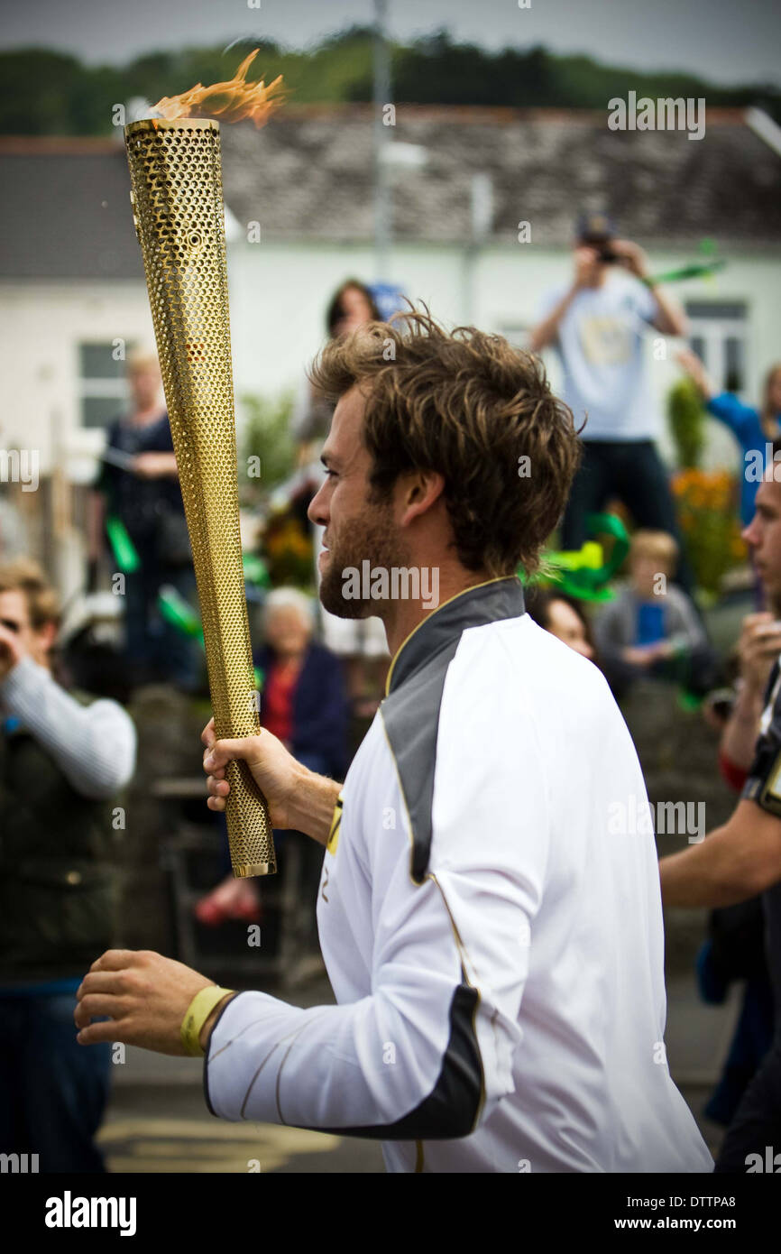 Olympic Torch Relay In North Devon Stock Photo - Alamy