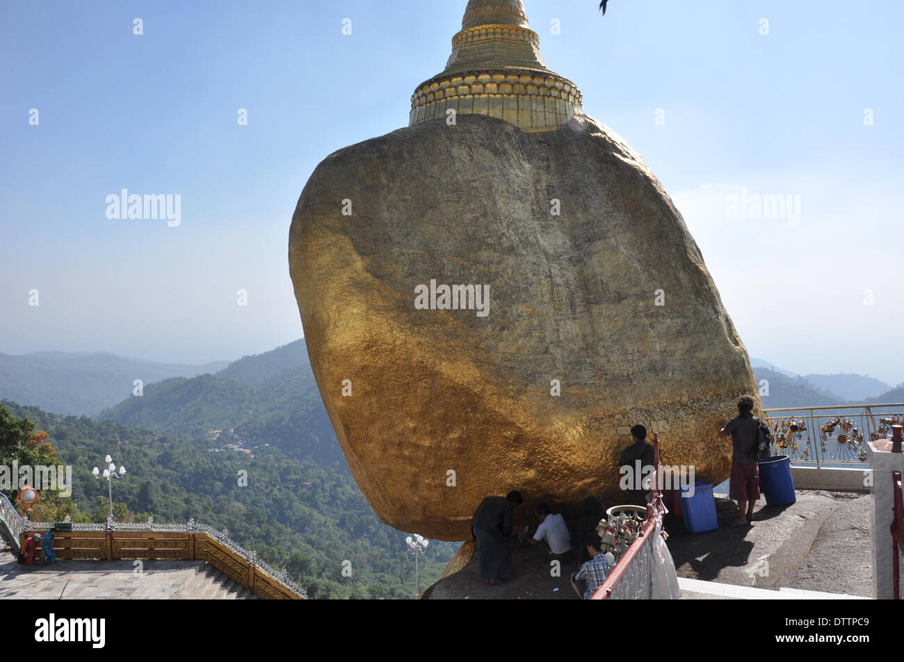 golden rock in burma Stock Photo - Alamy