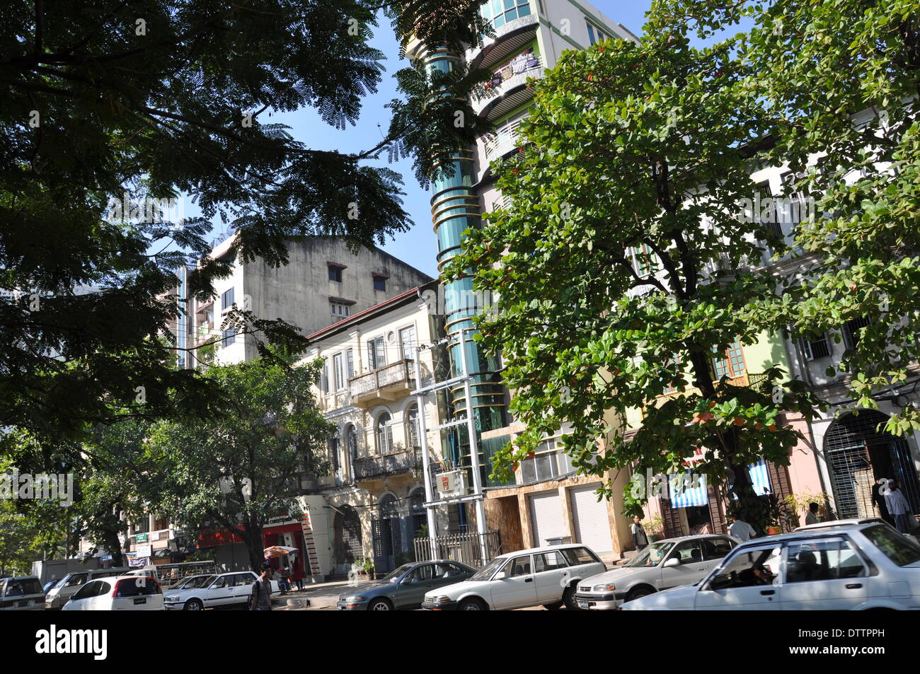 street in yangon,burma Stock Photo - Alamy