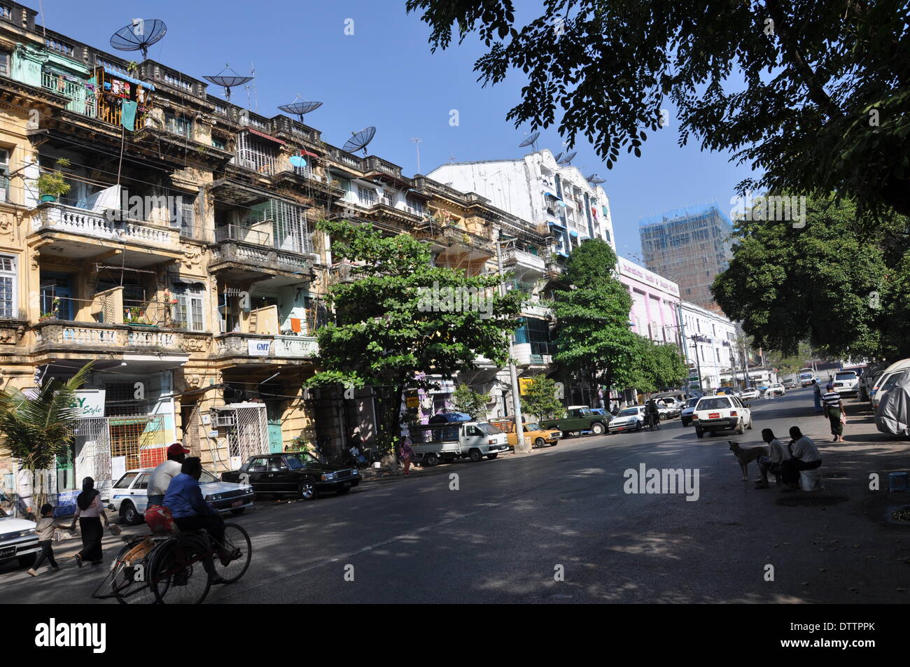 colonial architecture rangoon,burma Stock Photo - Alamy