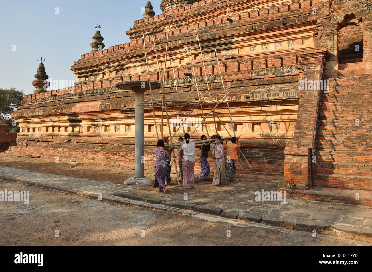 restauration of a temple in bagan,burma Stock Photo - Alamy