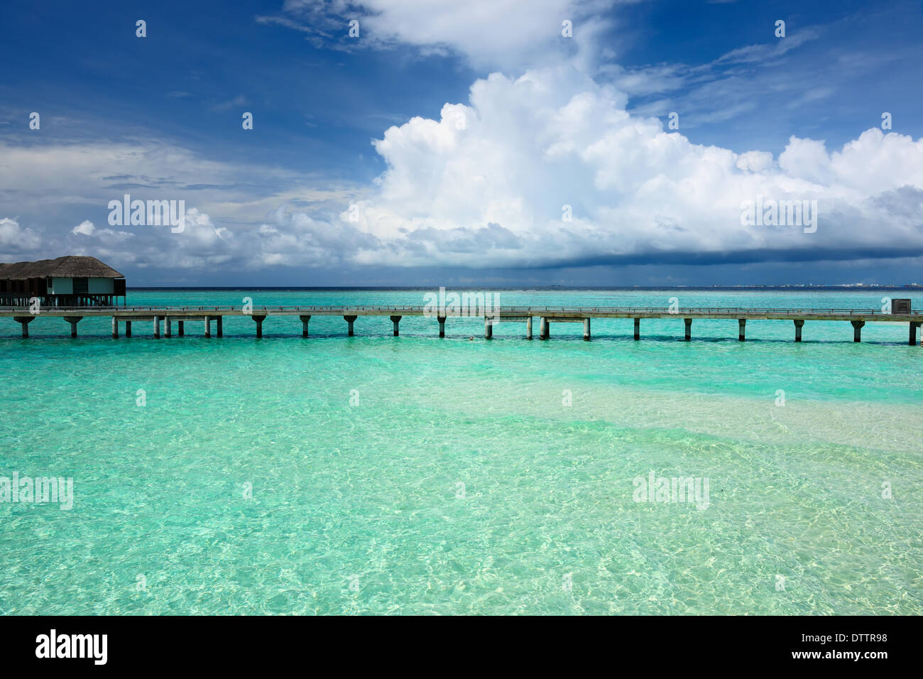 Beautiful beach with jetty Stock Photo - Alamy