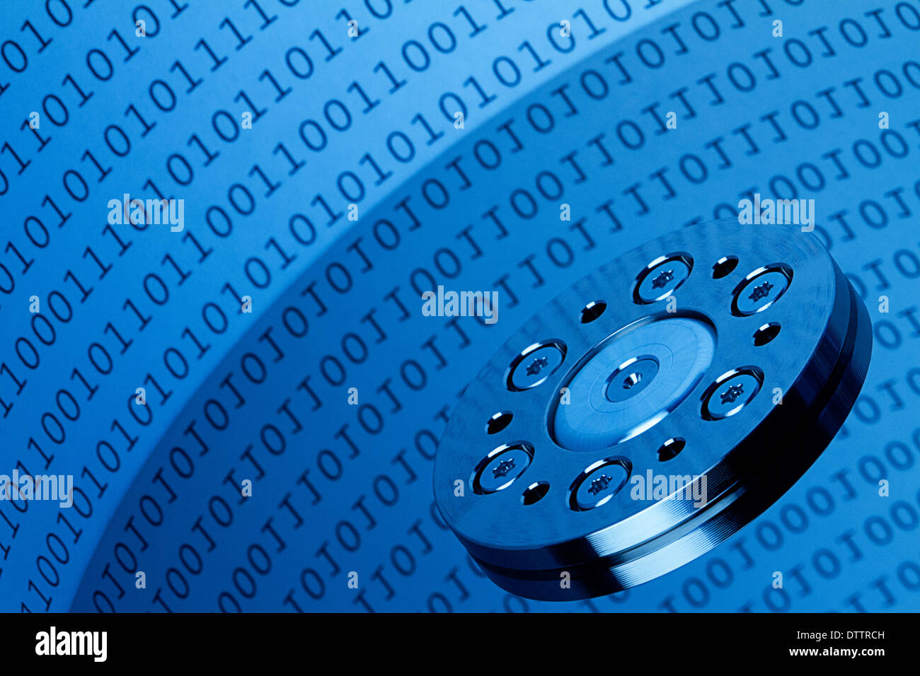 Computer hard disk drive HDD data on a platter Stock Photo - Alamy