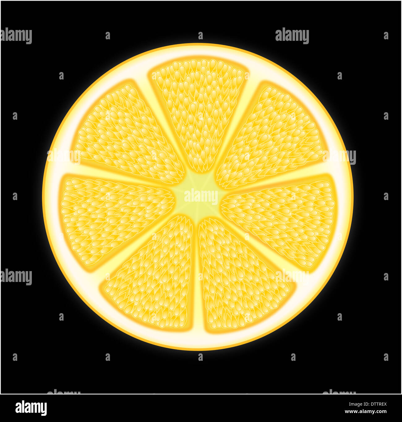 A cross section slice of citrus orange Stock Photo - Alamy