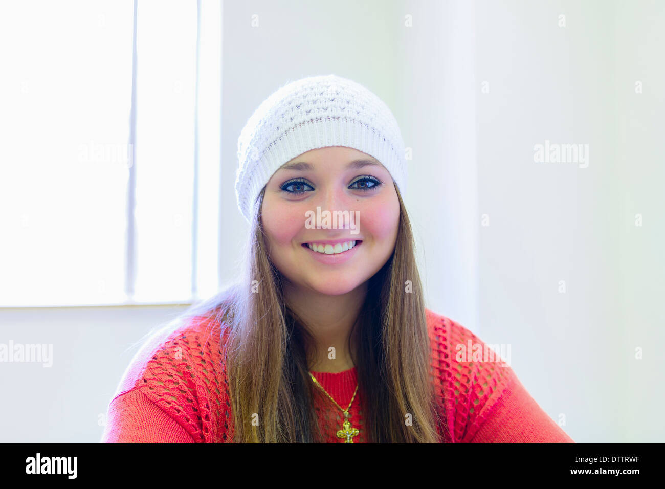 Student smiling in class hi-res stock photography and images - Alamy