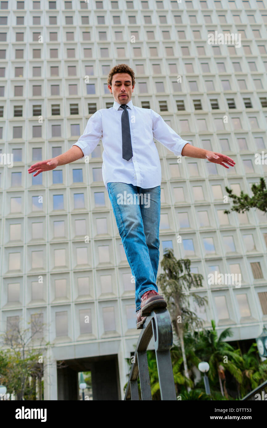Business man balancing hi-res stock photography and images - Alamy