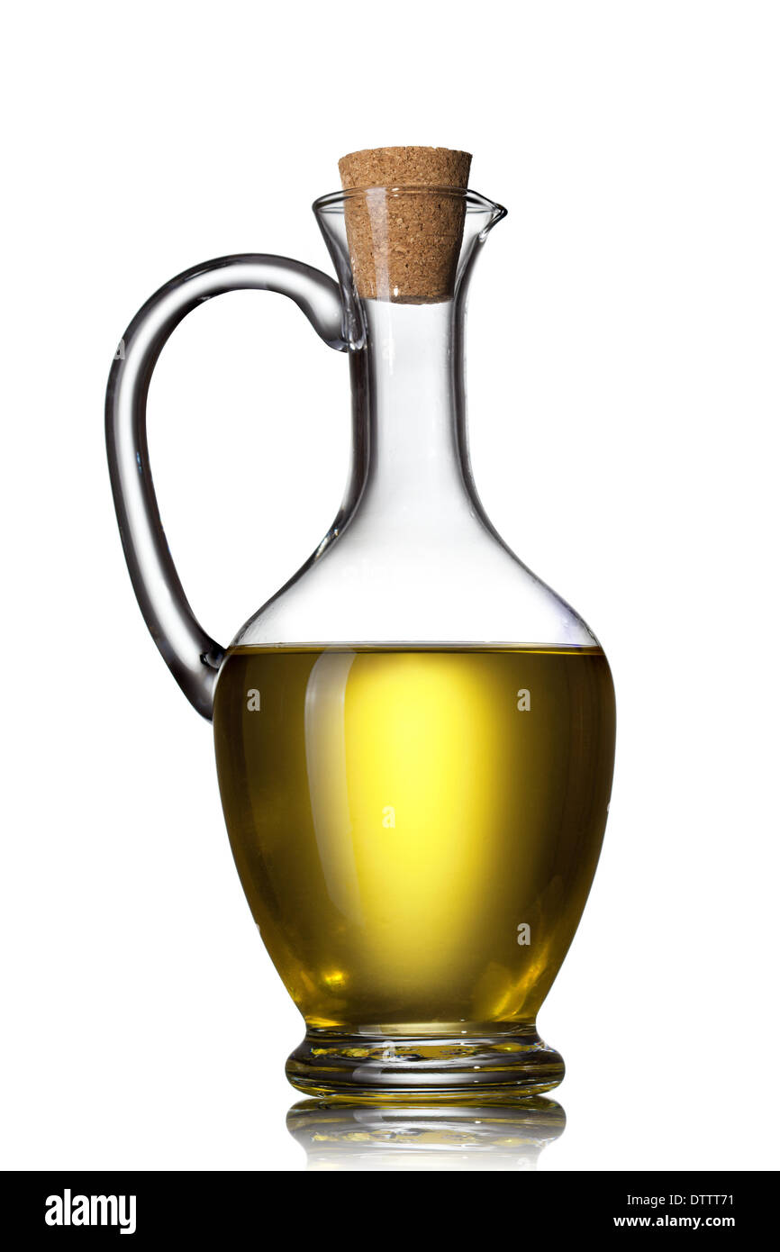 Bottle of oil isolated on white Stock Photo - Alamy