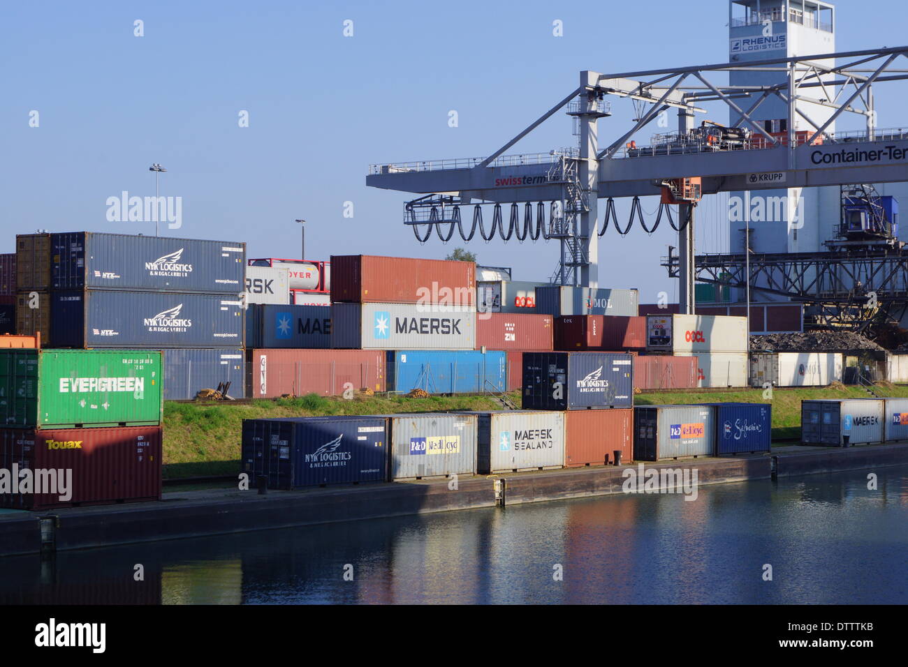 Rhine Port Basel Basel Switzerland Stock Photos & Rhine Port Basel ...