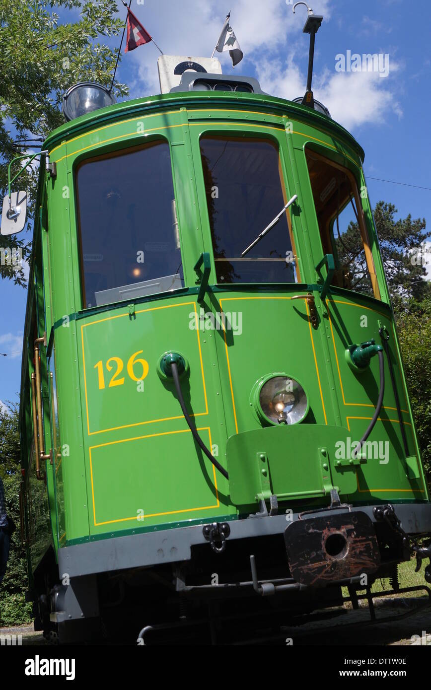 historic trolley in basel,switzerland Stock Photo - Alamy