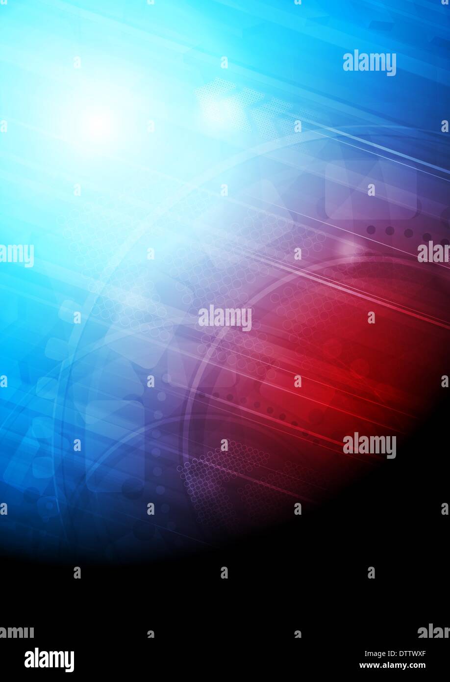Blue and red design in hi-tech style Stock Photo - Alamy