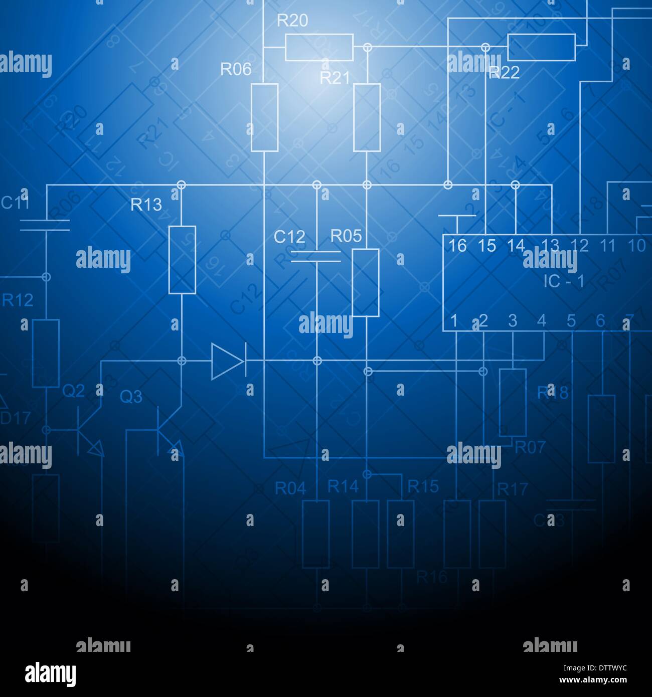 Abstract electrical scheme background Stock Photo - Alamy