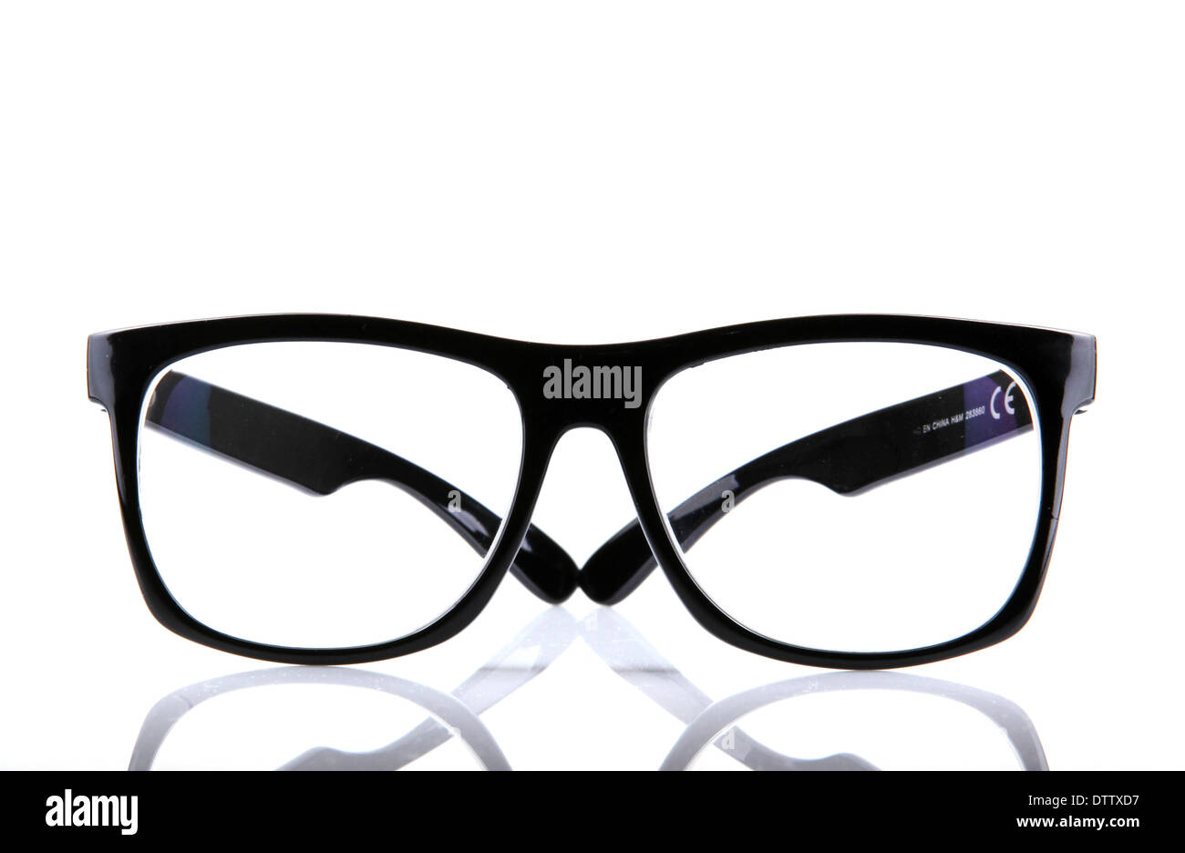 glasses on isolated white background Stock Photo - Alamy