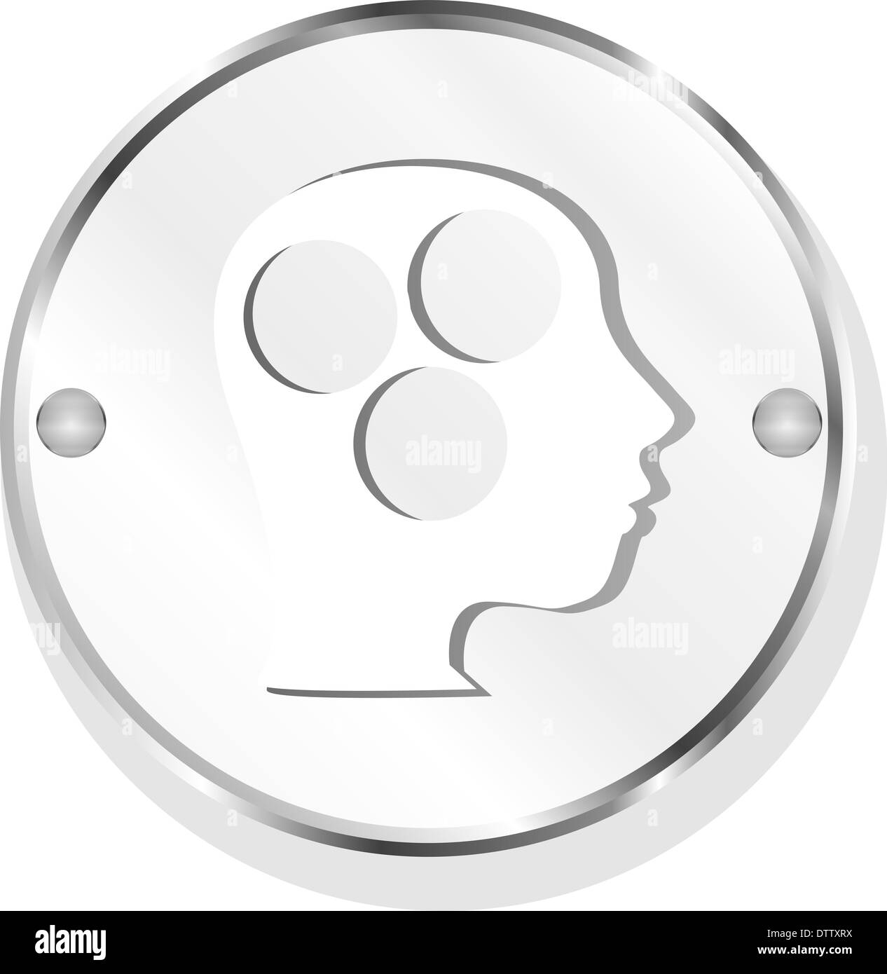 Glossy Metallic Style Person icon Stock Photo - Alamy