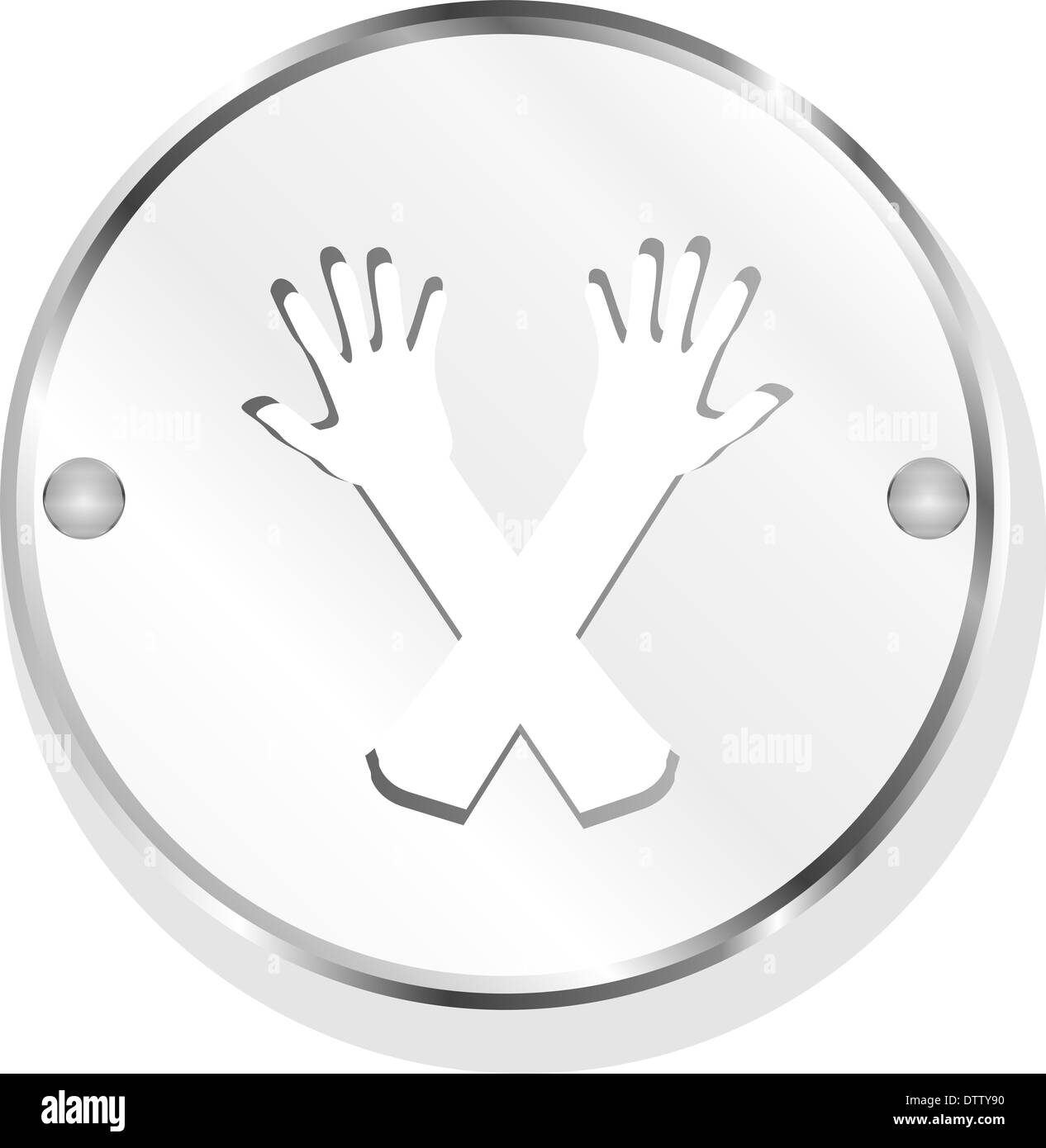 metal icon on white background Stock Photo - Alamy