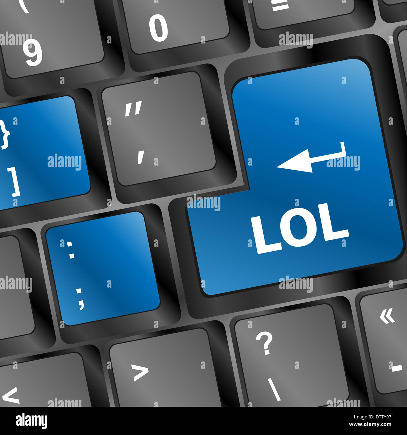 lol button on computer keyboard pc key Stock Photo - Alamy