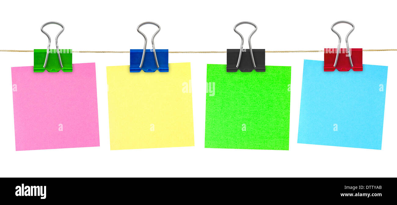 Multicolored post-it note paper Stock Photo - Alamy