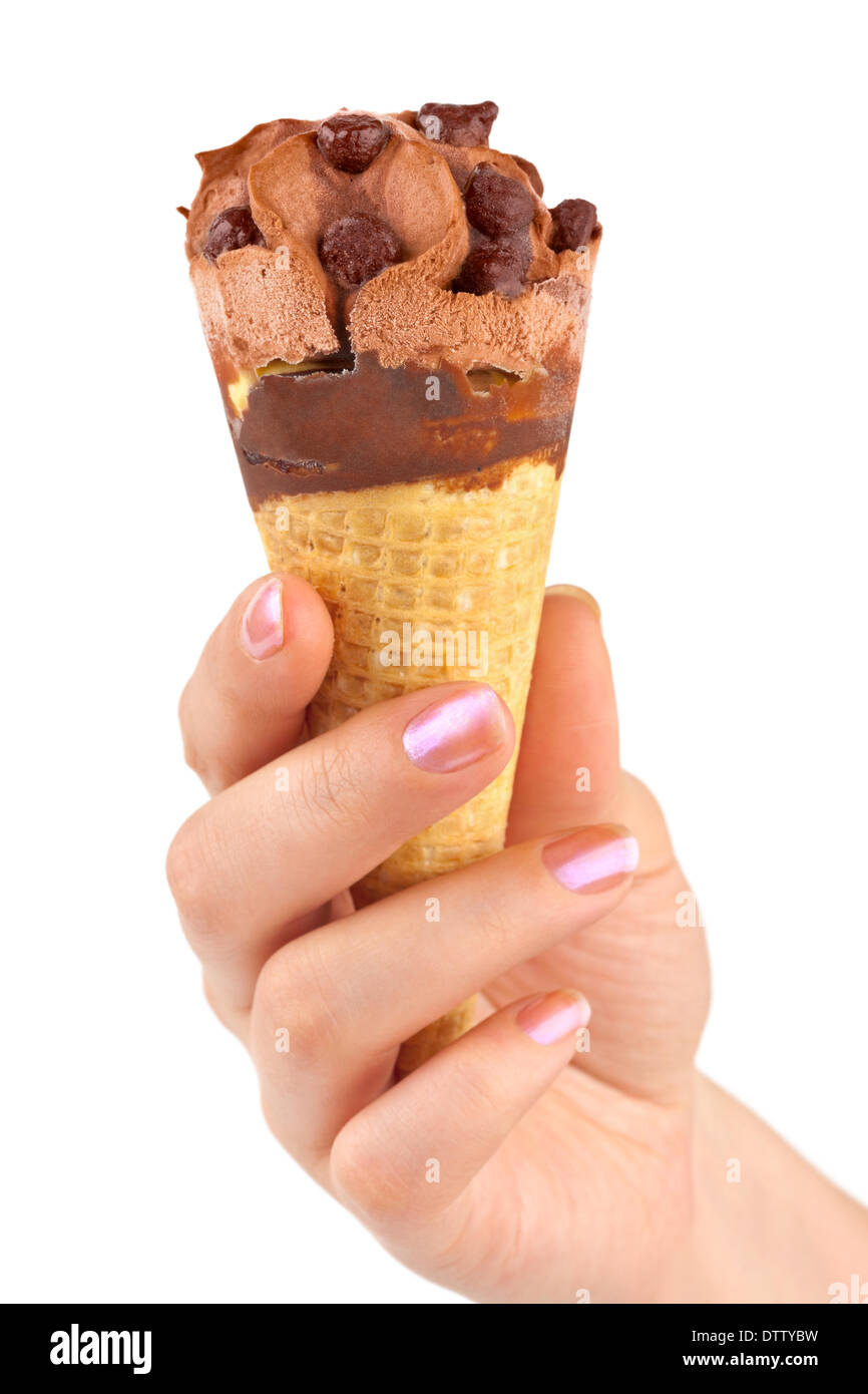 Icecream in hand Stock Photo - Alamy