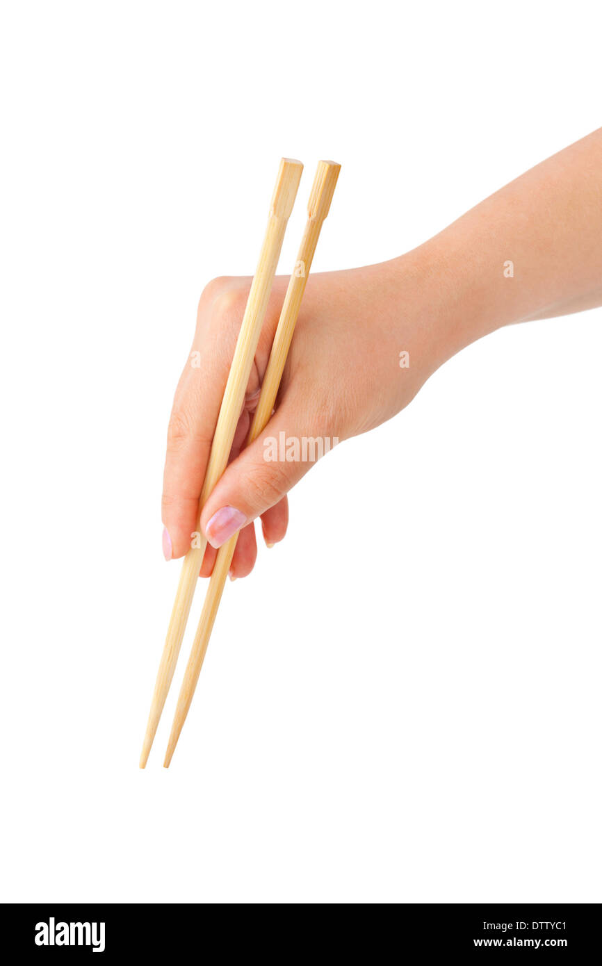 Hand with chopsticks Stock Photo - Alamy