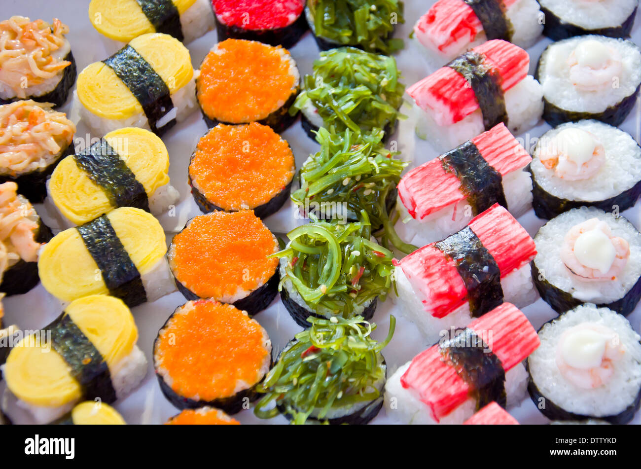 colorful set of sushi japanese food Stock Photo - Alamy