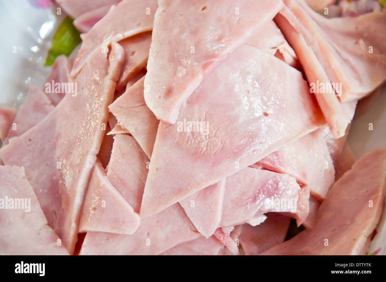 slide of pork ham for food ingredient Stock Photo - Alamy