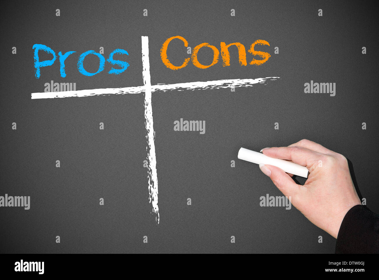Pros and Cons Stock Photo - Alamy