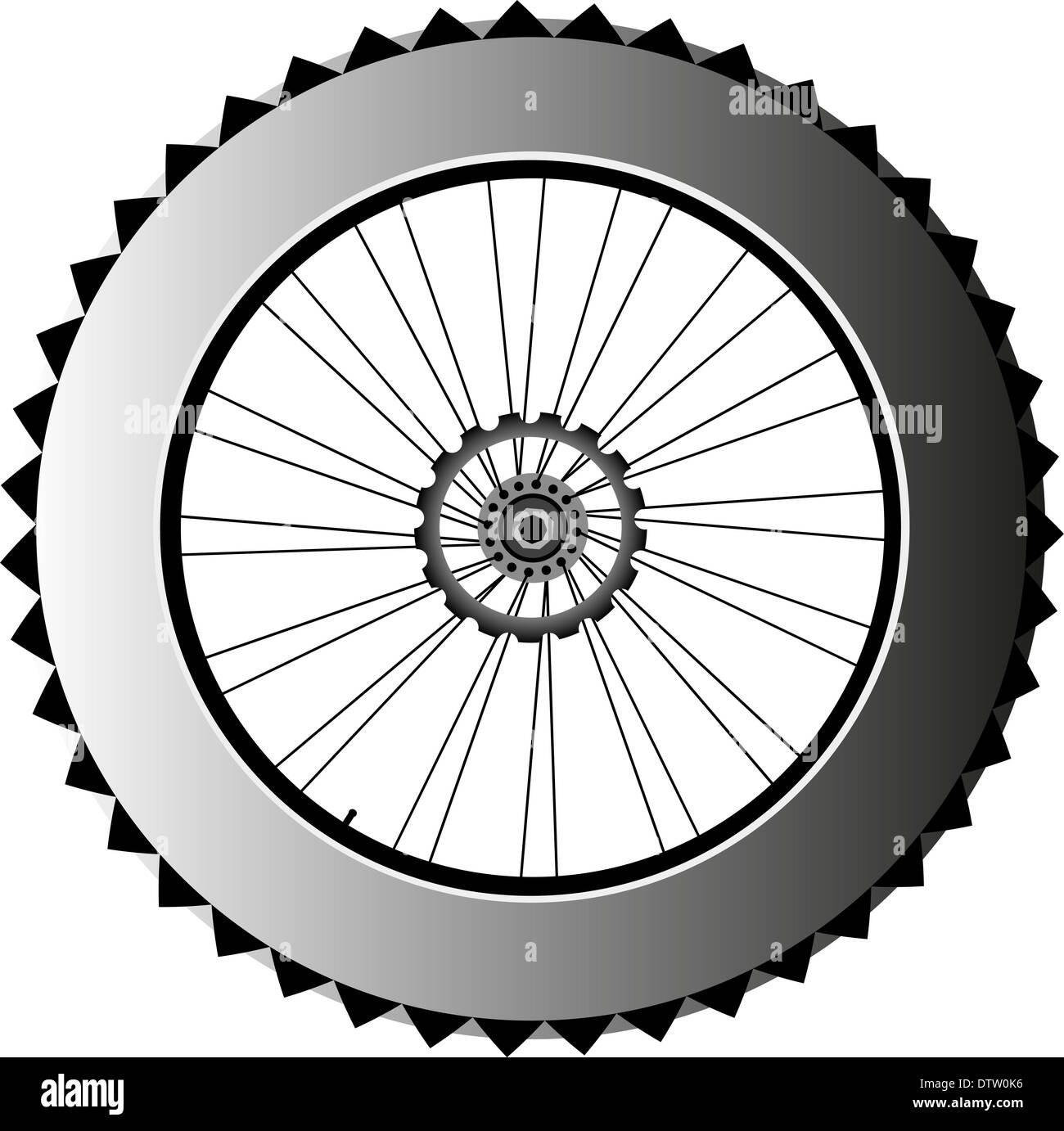 metal bike wheel with tire and spokes Stock Photo - Alamy