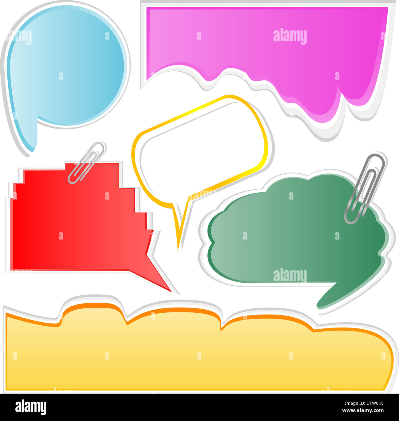 Paper speech bubble set Stock Photo - Alamy