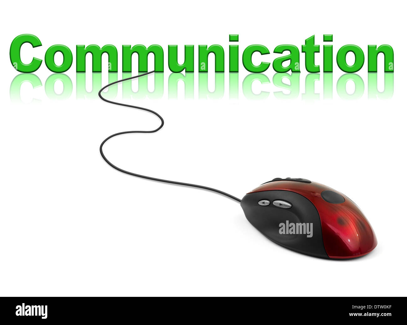 Computer mouse and word Communication Stock Photo - Alamy