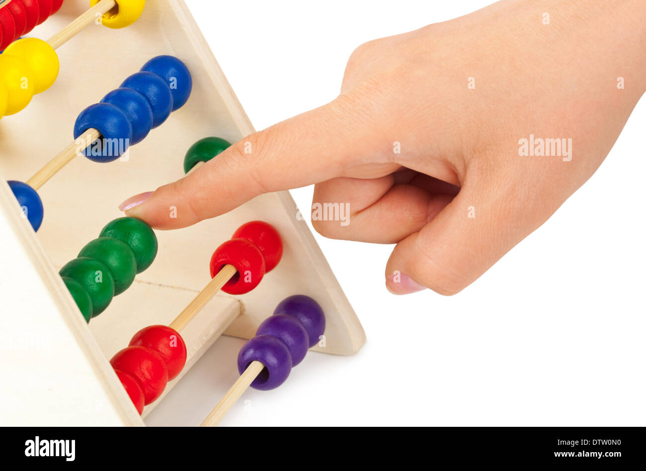 Hand and abacus Stock Photo - Alamy