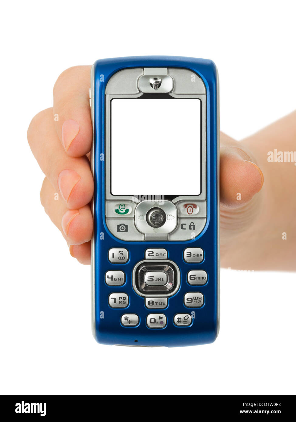 Hand giving mobile phone Stock Photo - Alamy