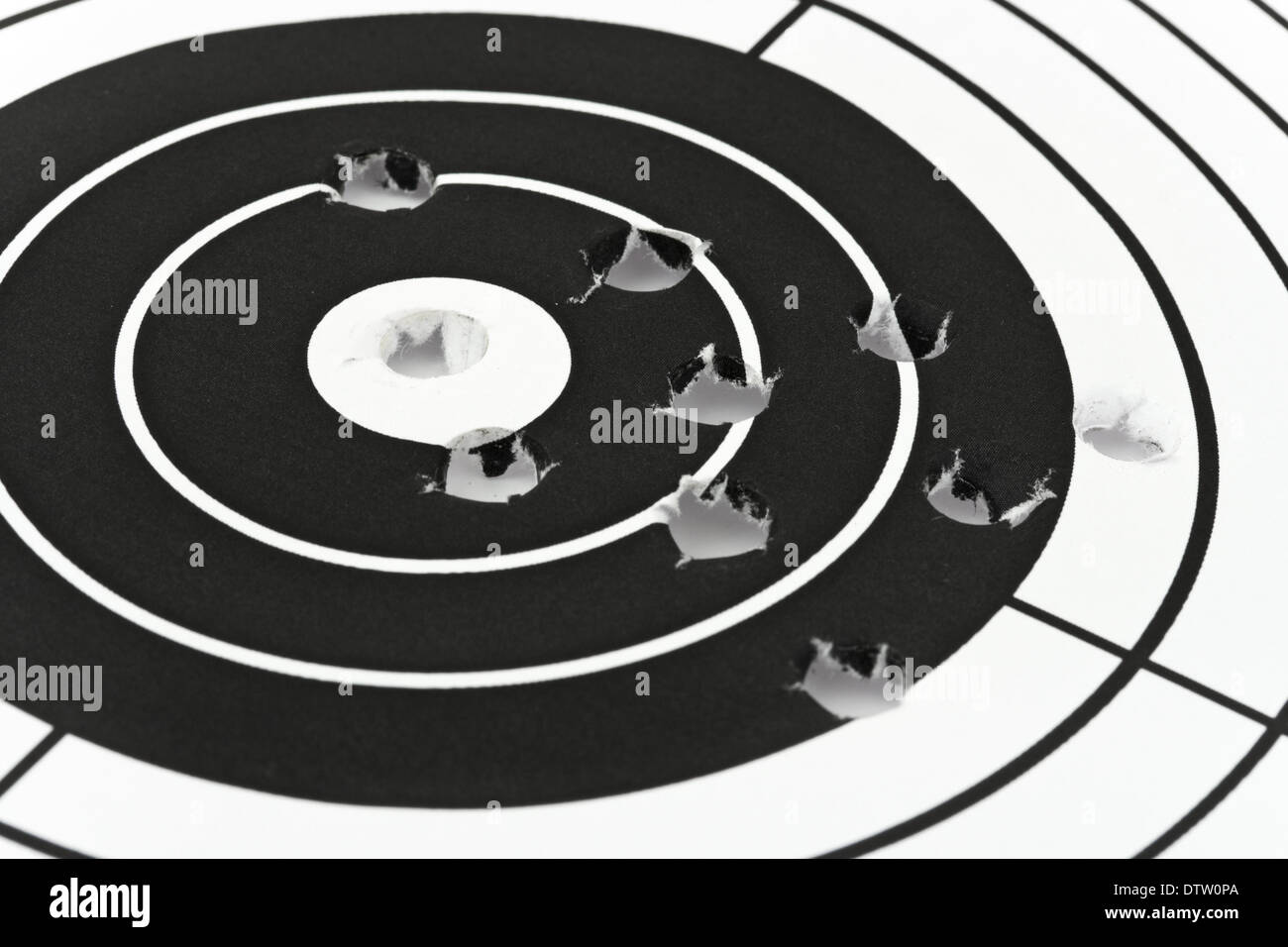 Holes in target Stock Photo - Alamy