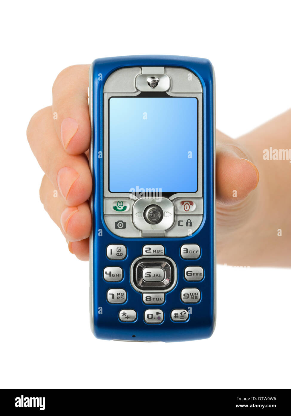 Hand giving mobile phone Stock Photo - Alamy