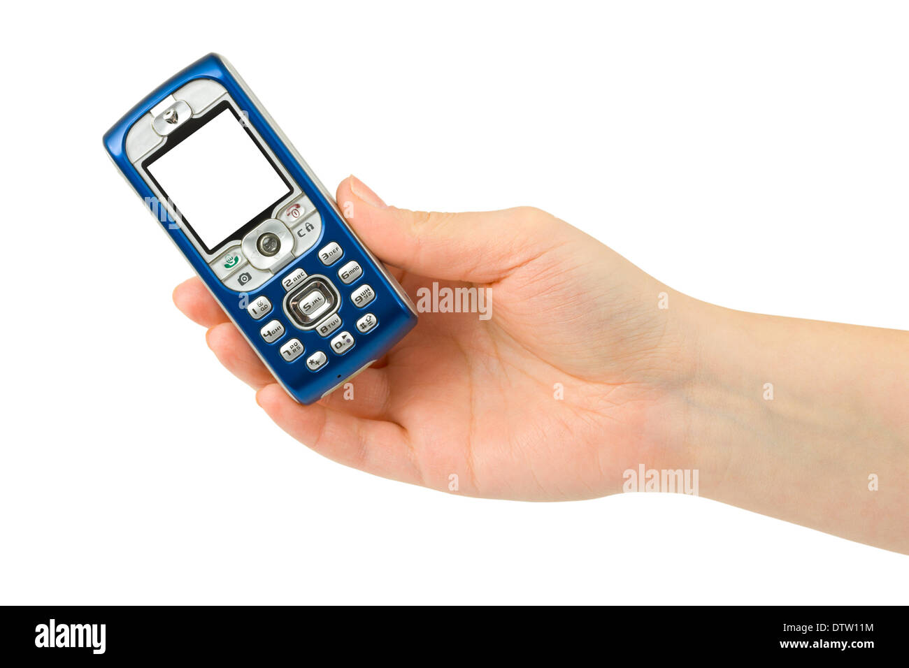Hand giving mobile phone Stock Photo - Alamy