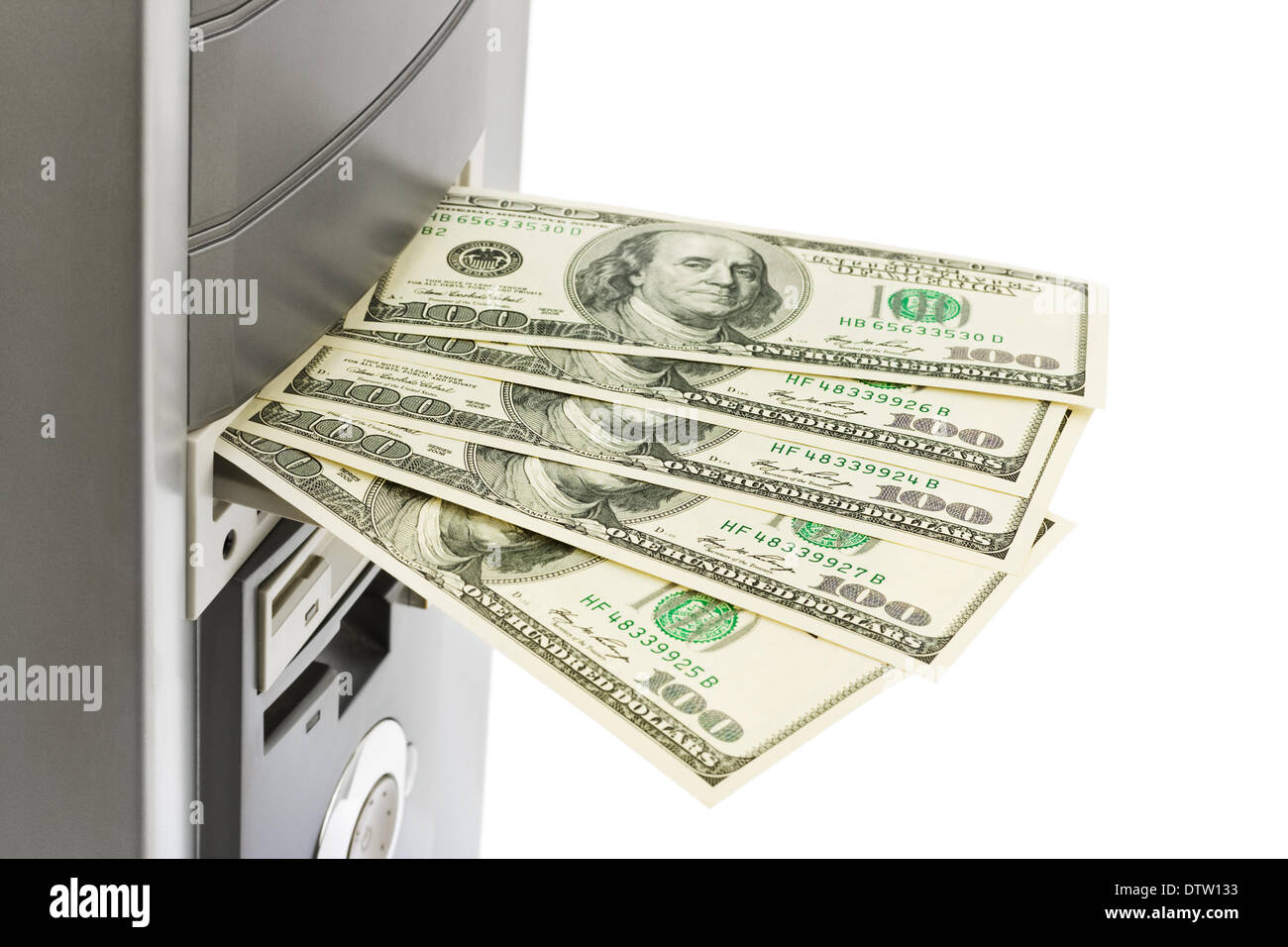 Money and computer Stock Photo - Alamy