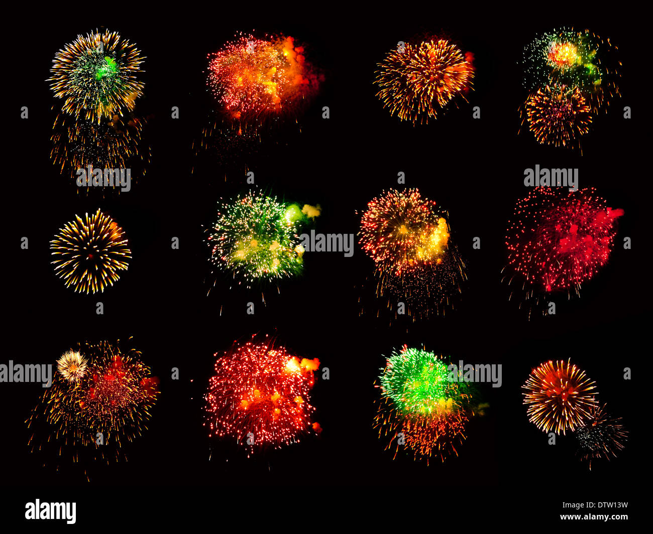 Exploding festival fireworks set hi-res stock photography and images ...