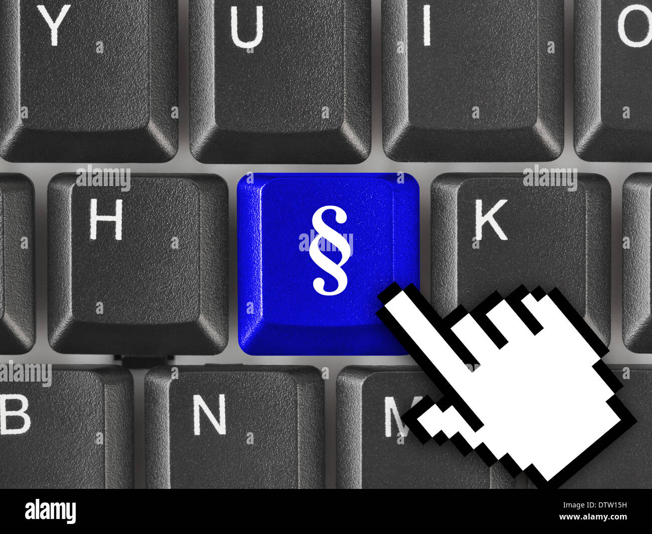 Computer keyboard with paragraph key Stock Photo - Alamy