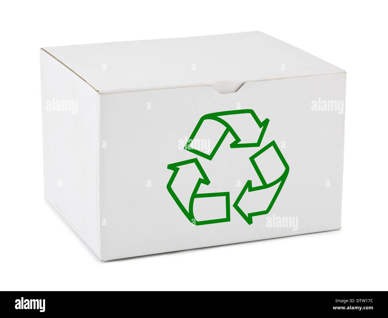 Box with recycling sign Stock Photo - Alamy
