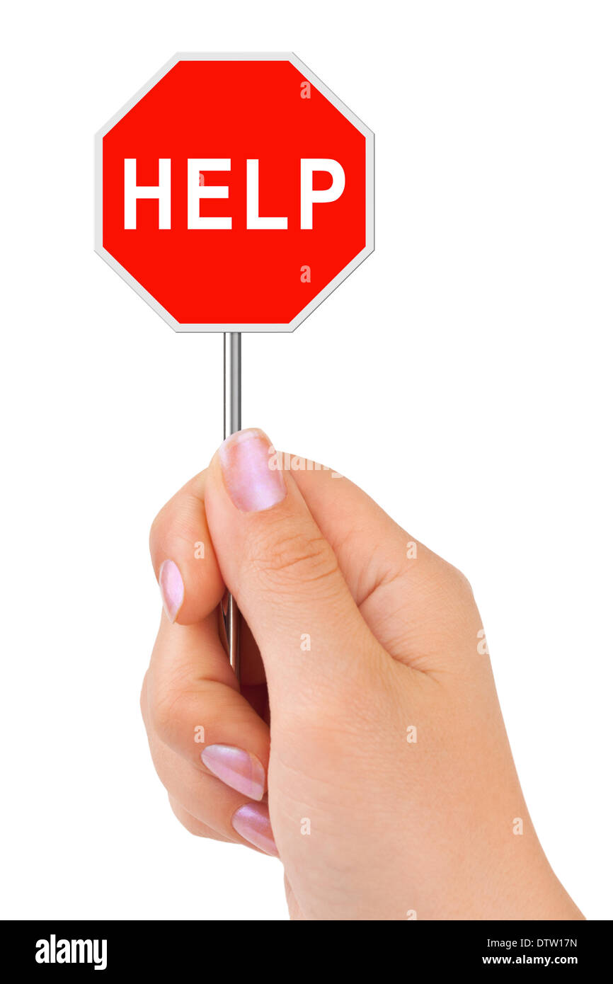 Stop help traffic sign hi-res stock photography and images - Alamy
