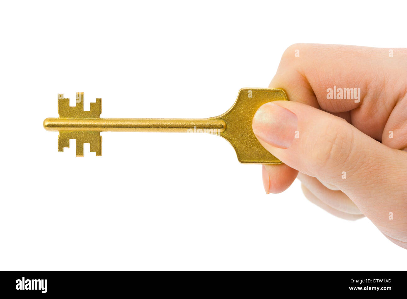 Hand and key Stock Photo - Alamy