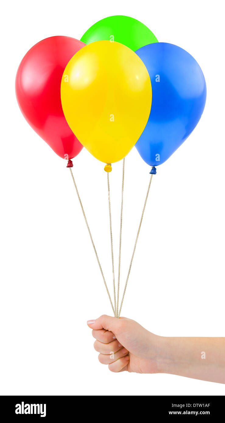Set balloons in cartoon Cut Out Stock Images & Pictures - Alamy