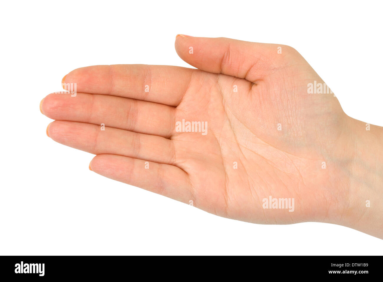 Empty woman hand Stock Photo - Alamy