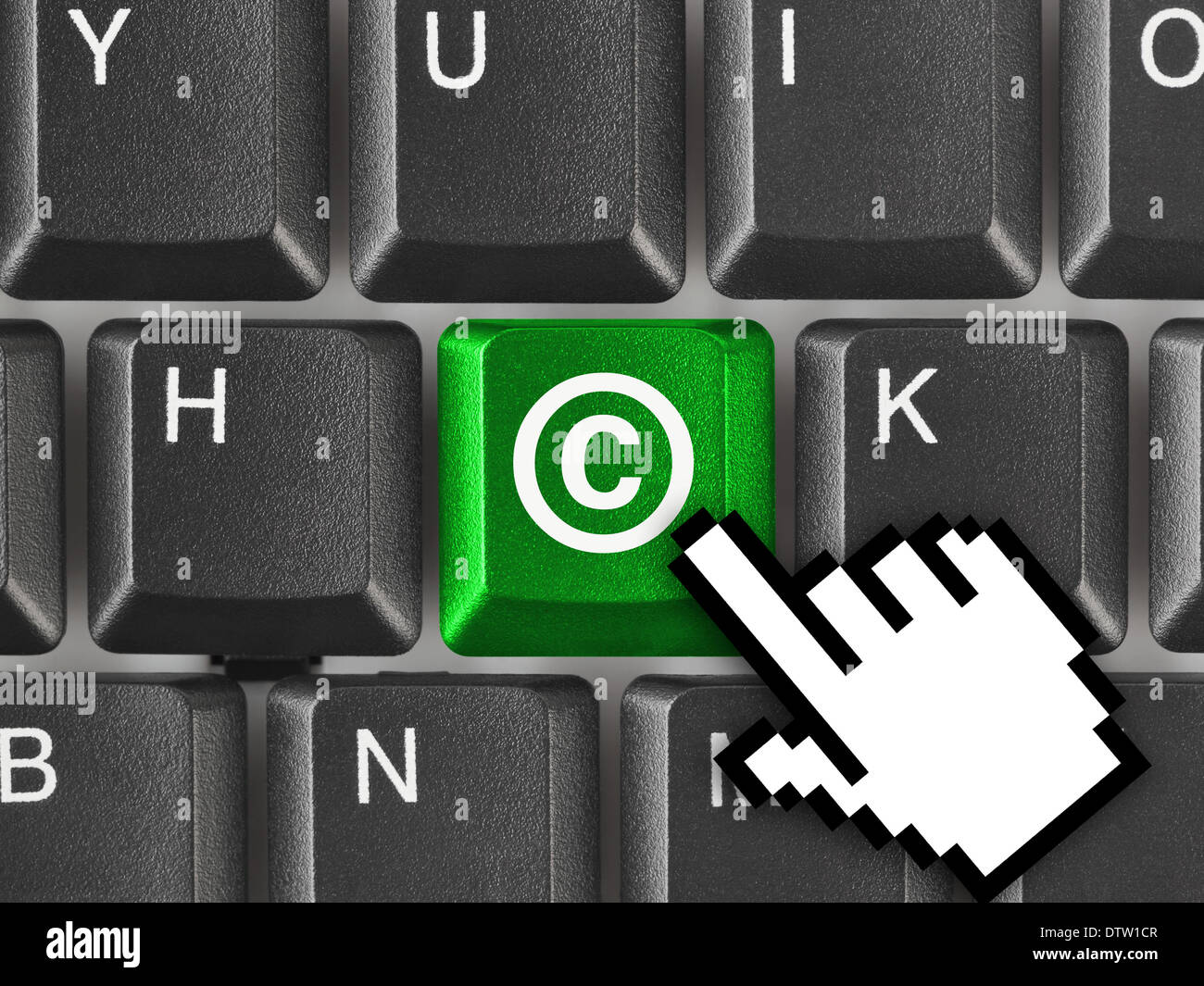 Computer keyboard with Copyright symbol Stock Photo - Alamy