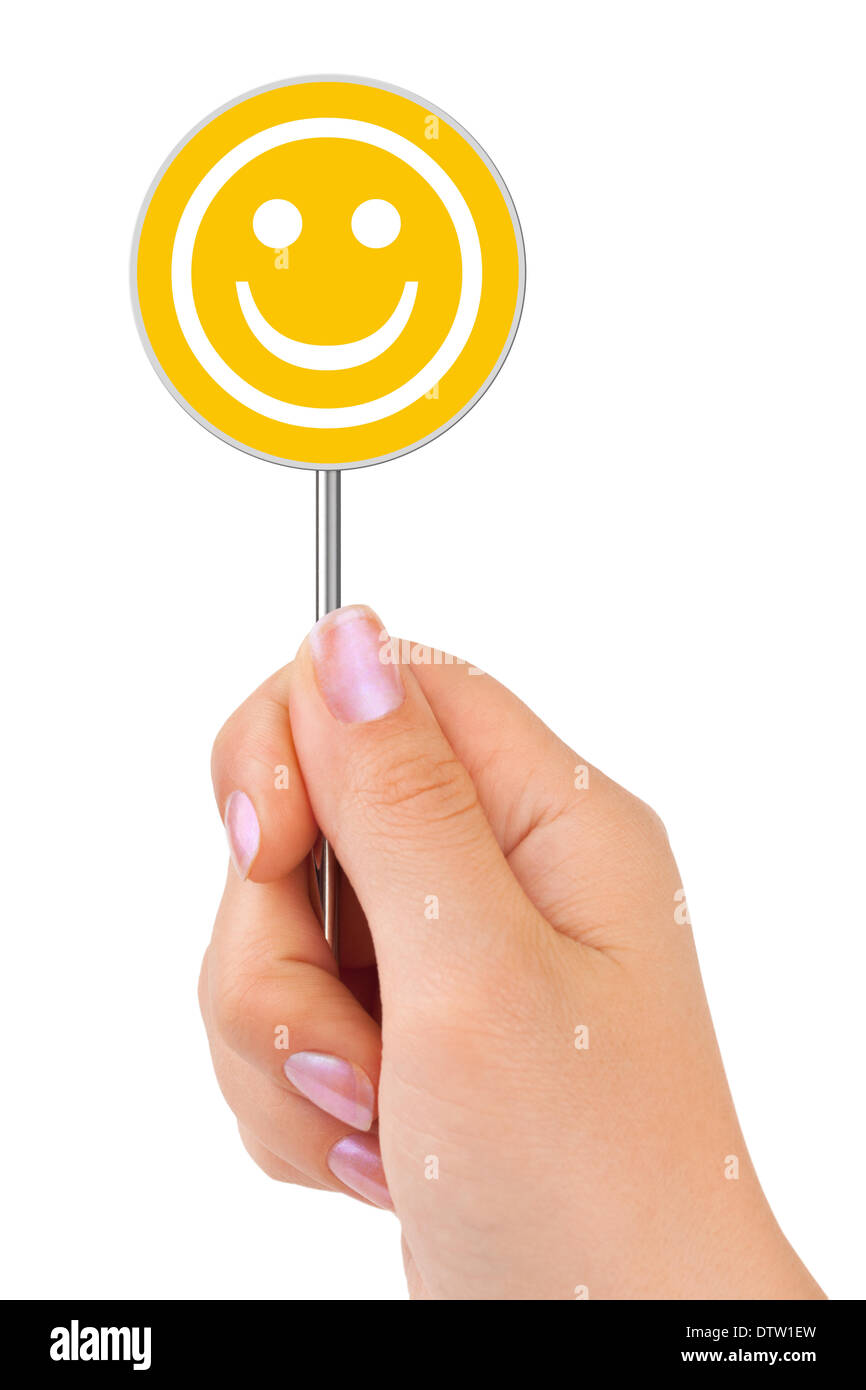 Yellow round circle with smile hi-res stock photography and images - Alamy