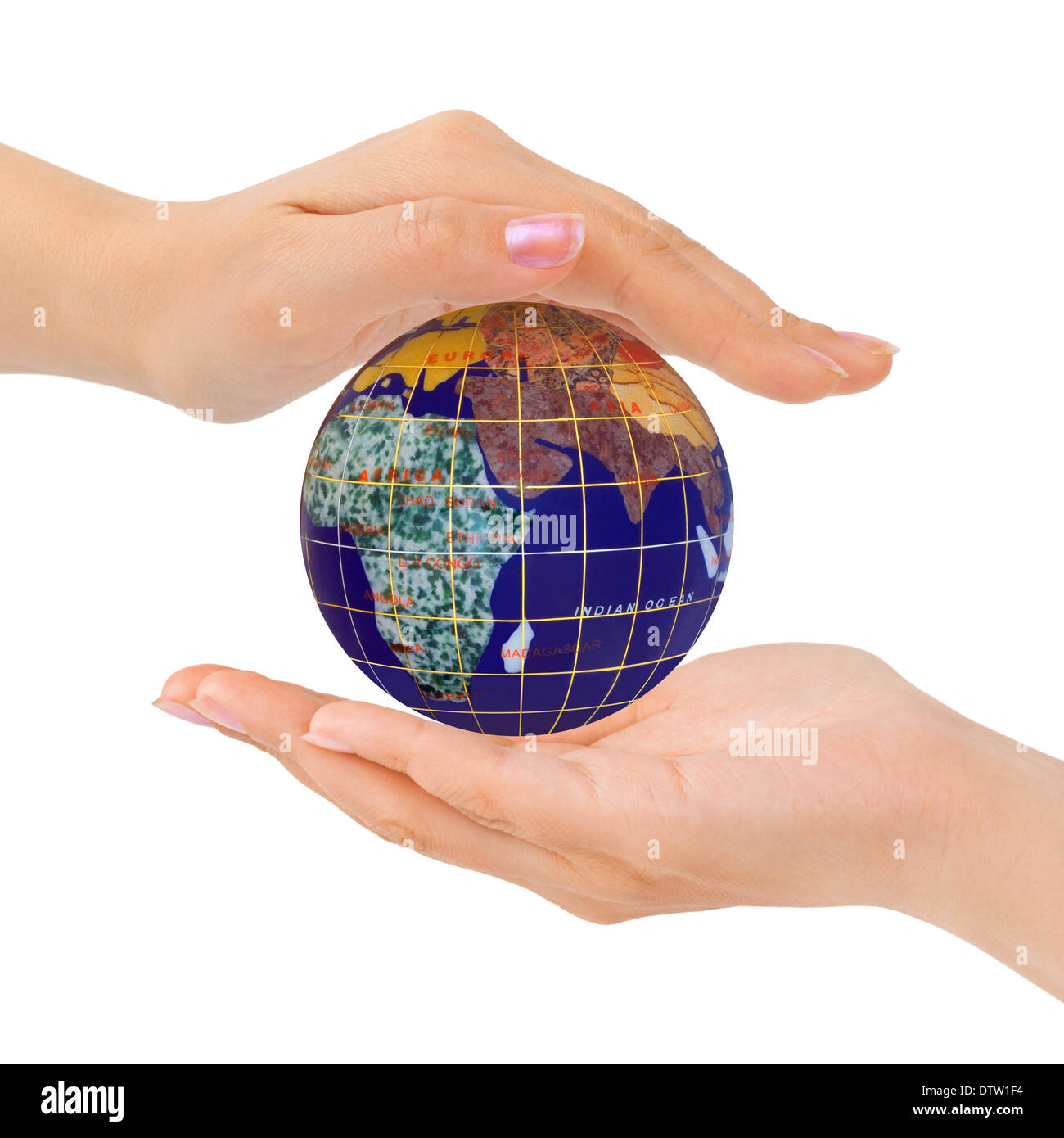 Holding hands circle earth hi-res stock photography and images - Alamy
